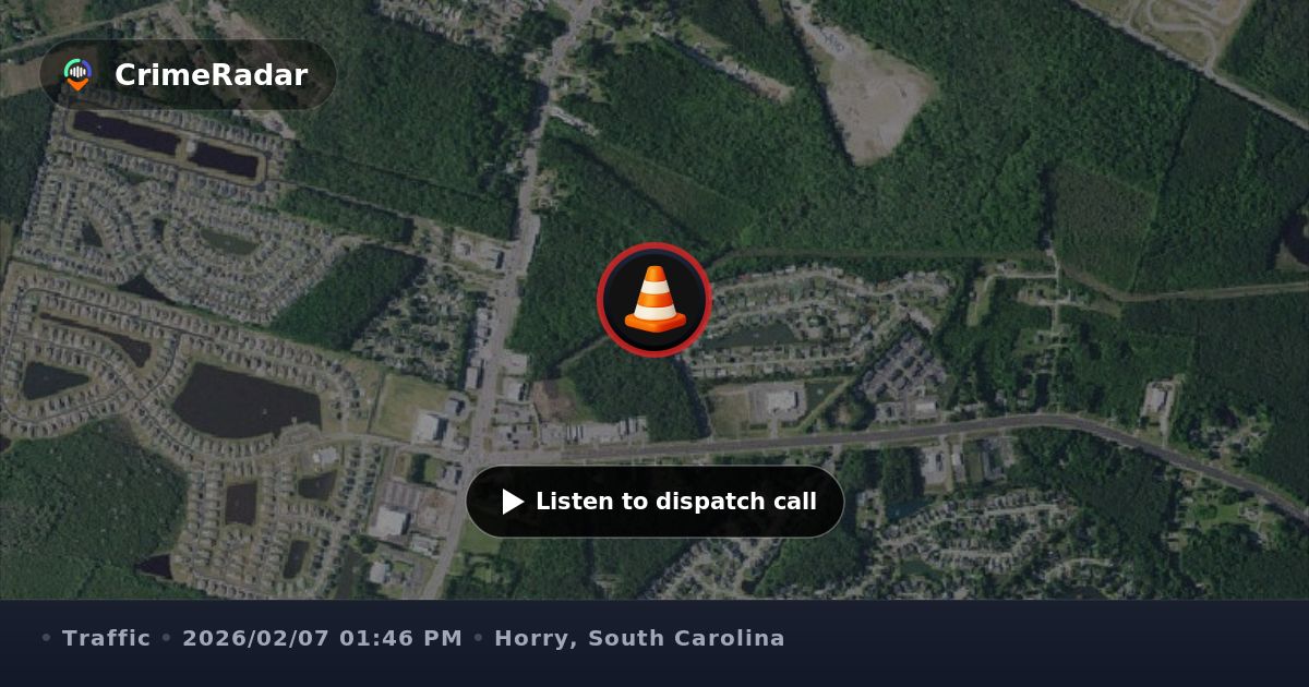 Minor traffic accident clears on Highway 707, Horry County SC | CrimeRadar