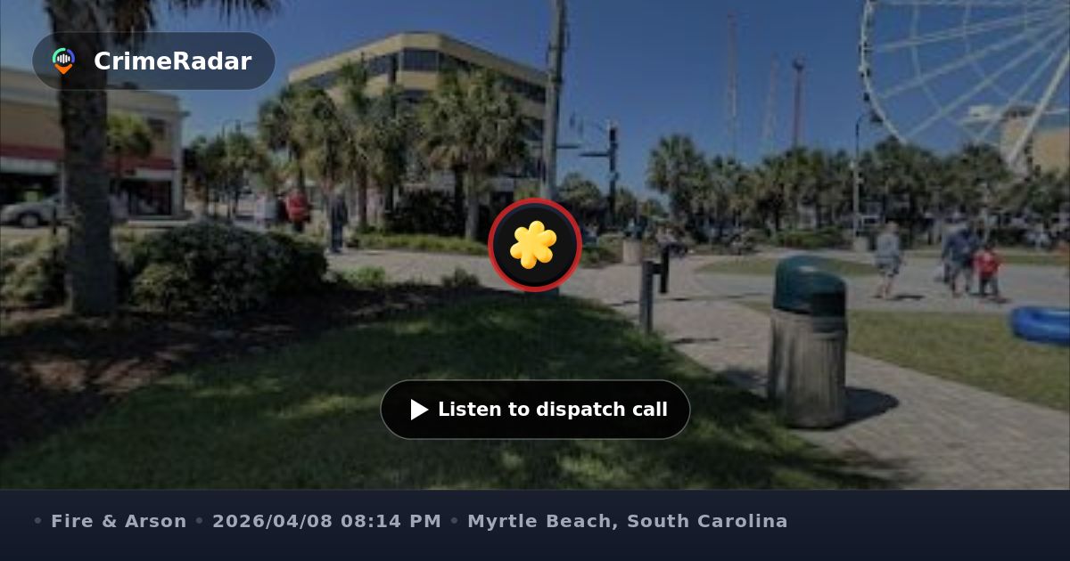 Mulch and grass fire near oceanfront boardwalk, Myrtle Beach SC ...