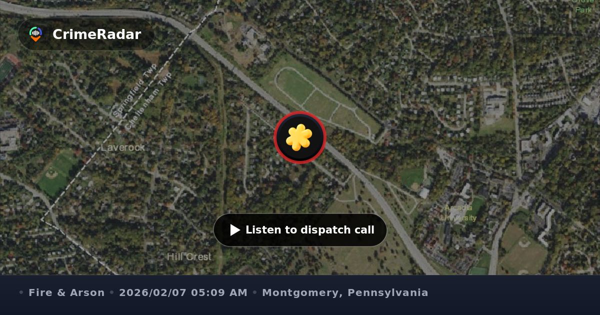 Fire reported in driveway area of Cheltenham Township, Montgomery ...