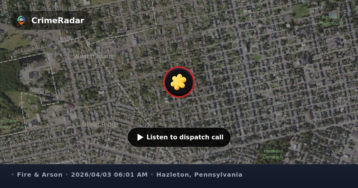 Fire department responds to downed wire on Green Street, Hazleton PA ...