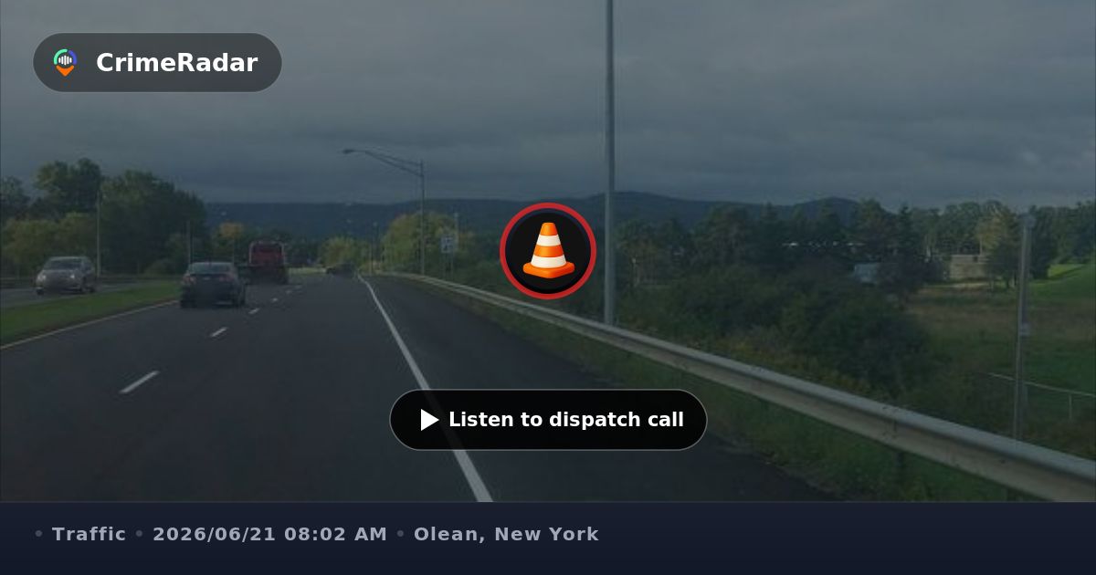 Disabled vehicle at roundabout on North Union Street, Olean NY | CrimeRadar