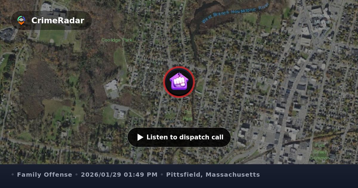 Officers respond to possible domestic dispute, Pittsfield MA | CrimeRadar