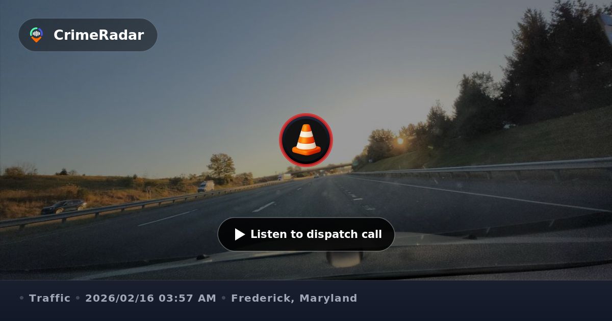 Vehicle crash off I-70 near Maryland rest area, Frederick County MD ...
