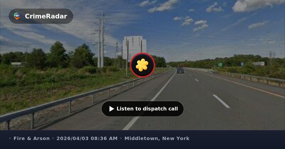 Tractor trailer fire on I-84 near Middletown, Middletown NY | CrimeRadar