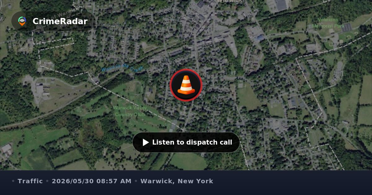Down wire and two-car crash block Route 17A, Warwick NY | CrimeRadar
