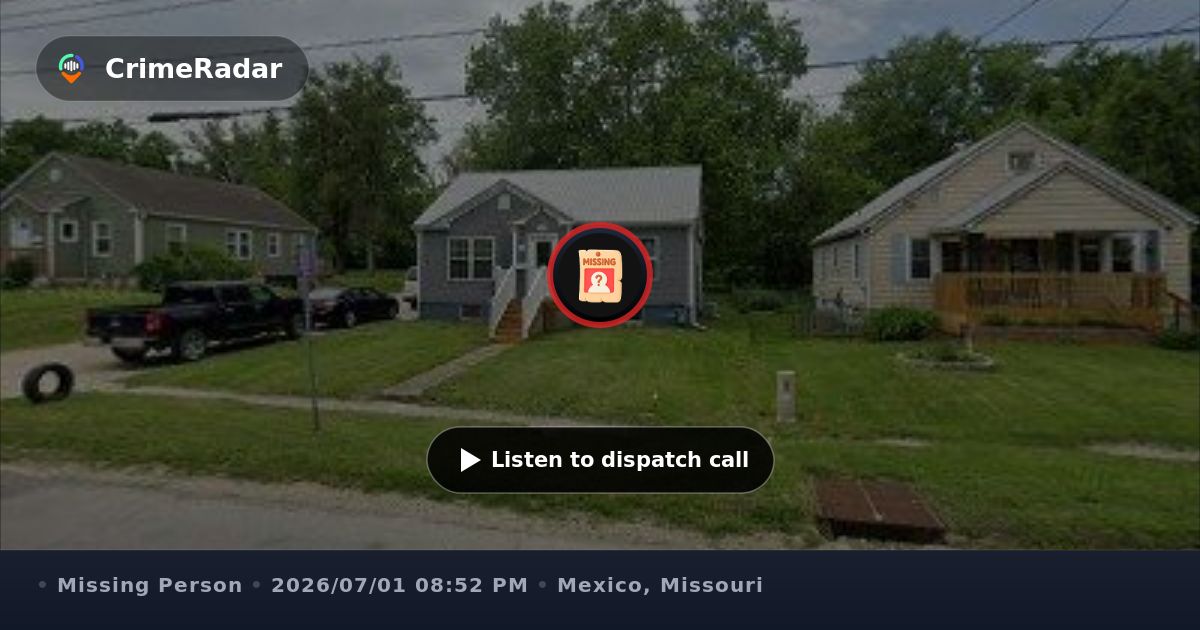 Officer unable to locate woman near North Western, Mexico MO | CrimeRadar