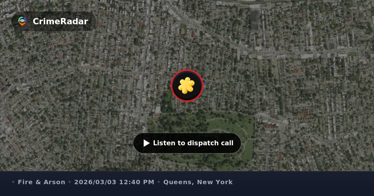 Mantle fire reported on 169th Street in Flushing, Queens NY | CrimeRadar