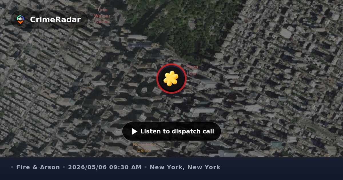 Dumpster fire reported on Broadway near West 51st Street, New York NY ...