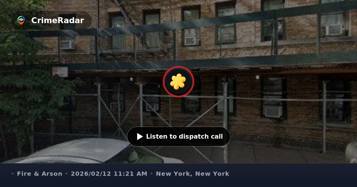 Second-alarm apartment fire in Bronx building, New York NY | CrimeRadar
