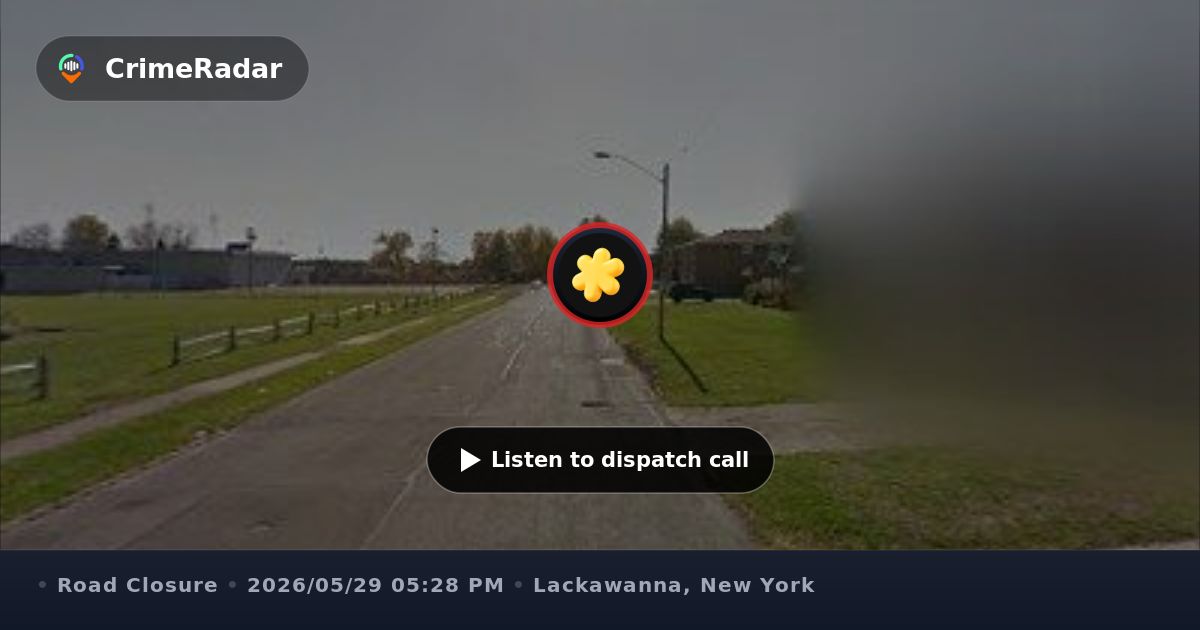 Traffic control and road closures near Victory Ave, Lackawanna NY ...
