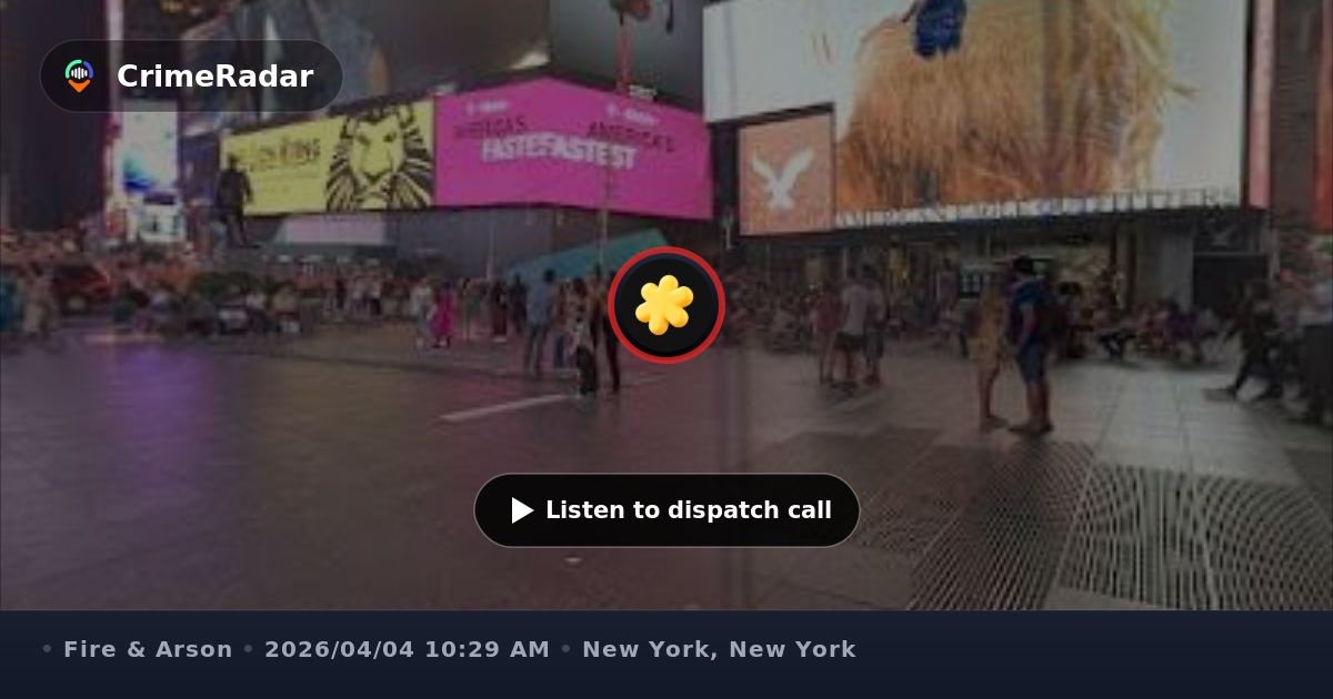 Fire reported near West 47th Street in Midtown, New York NY | CrimeRadar