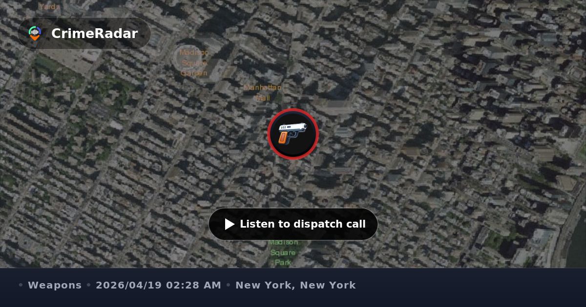 Confirmed shots fired on West 23rd Street, New York NY | CrimeRadar