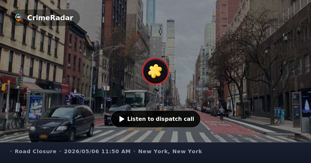 Crosswalk closed at 23rd Street and 2nd Avenue, New York NY | CrimeRadar