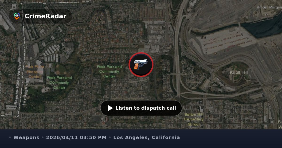 Possible shots fired at 1st Street and Cabrillo, Los Angeles CA ...
