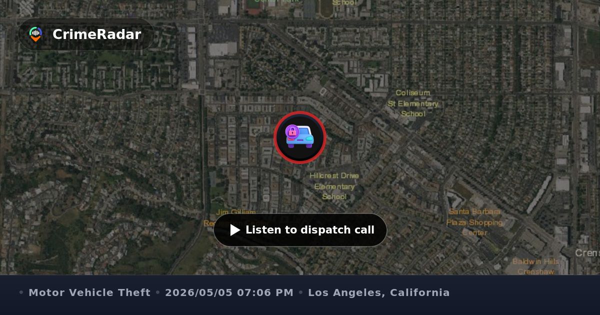 Possible stolen Hyundai spotted at La Brea and Veronica, Los Angeles CA ...