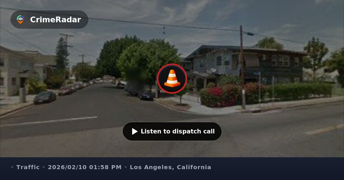 Officer conducts traffic stop on Broadway, Los Angeles CA | CrimeRadar