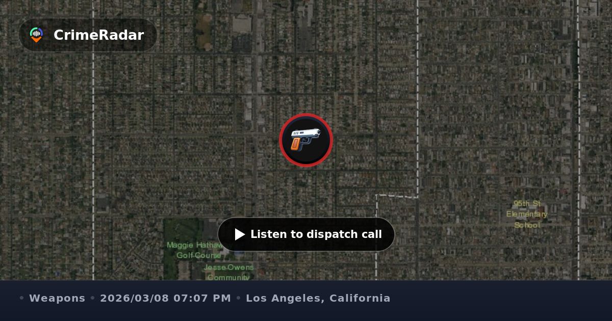 Paintball gun fired from car near Jesse Owens Park, Los Angeles CA ...
