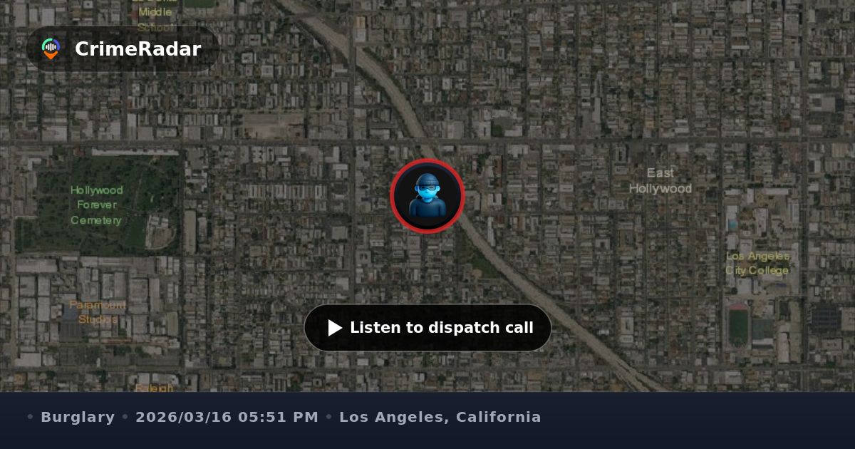 Trespass suspect near 4800 block of Melrose Avenue, Los Angeles CA ...