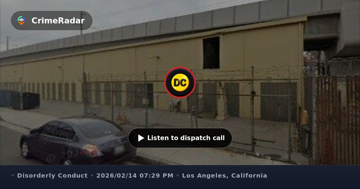 Person throwing objects from freeway overpass, Los Angeles CA | CrimeRadar