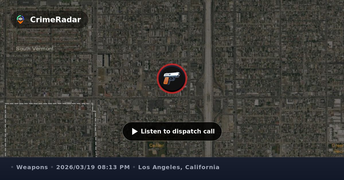 Officer assistance call with shooting reports, Los Angeles CA | CrimeRadar