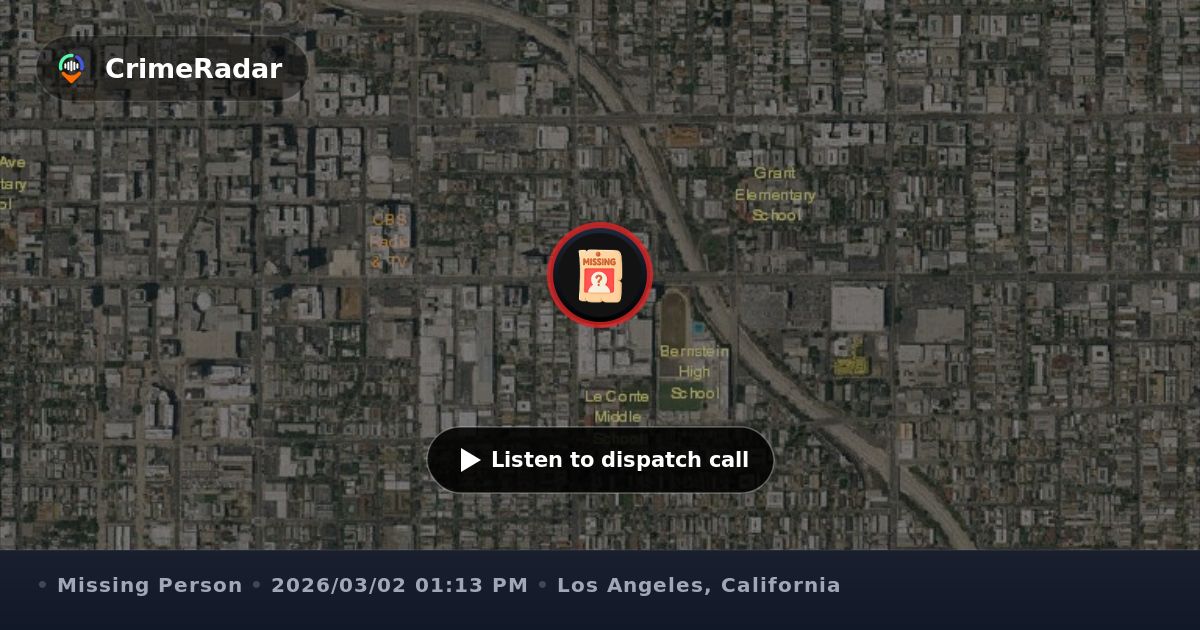Missing autistic child near high school on Gordon St, Los Angeles CA ...