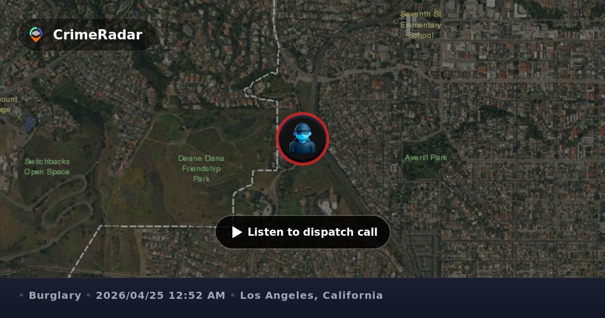 Trespass suspect reported on Grenadier Drive, Los Angeles CA | CrimeRadar