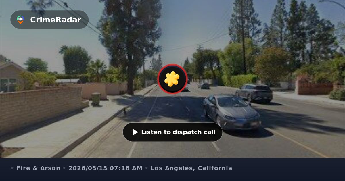 Small rubbish fire near Van Alden and Parthenia, Los Angeles CA ...