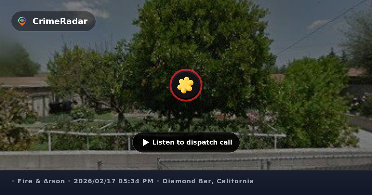 Structure fire reported on Sunset Crossing Road, Diamond Bar CA ...