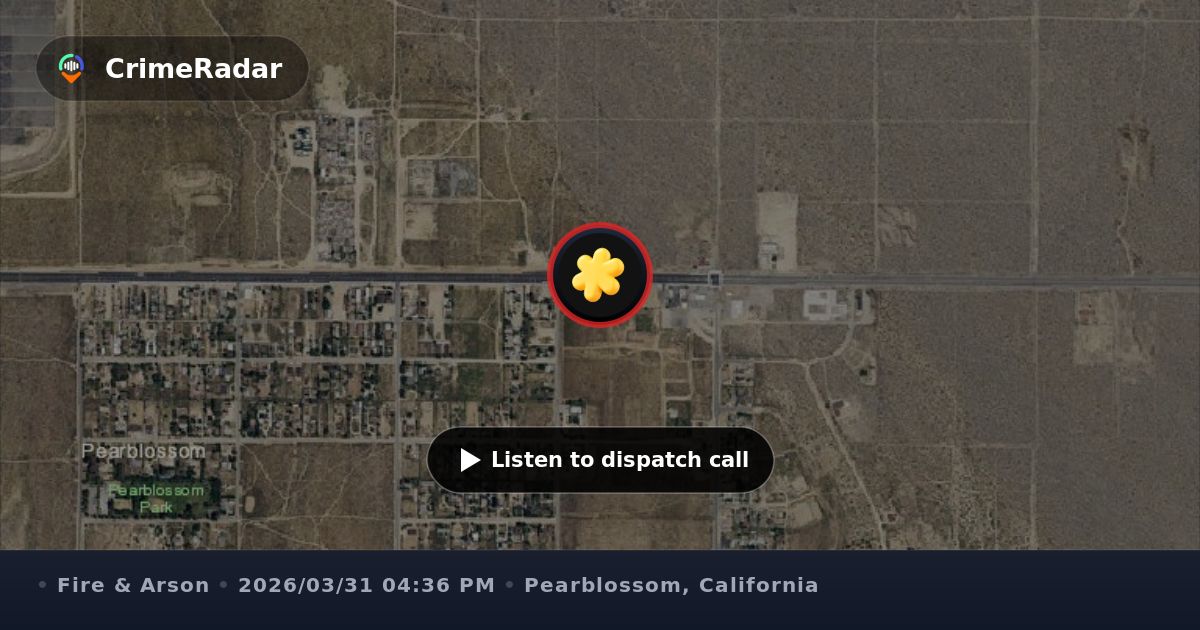 Grease fire on 127th Street with hand burn injury, Pearblossom CA ...