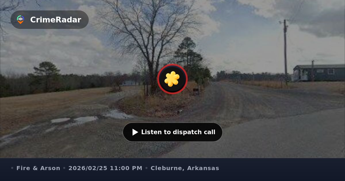 Small roadside ditch fire near Long Branch Road, Cleburne County AR ...