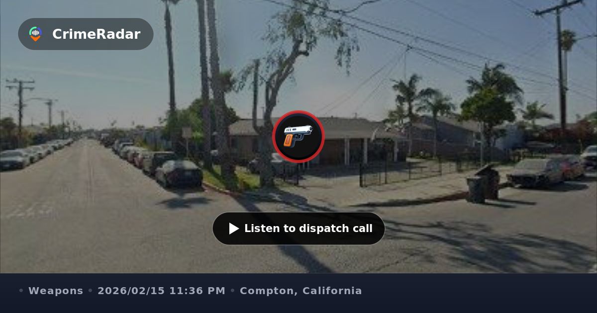 Officers search for knife-armed suspect in Compton, Compton CA | CrimeRadar