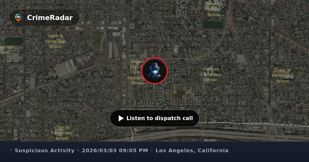 Foot pursuit of male suspect near 112th and Zamora, Los Angeles CA ...