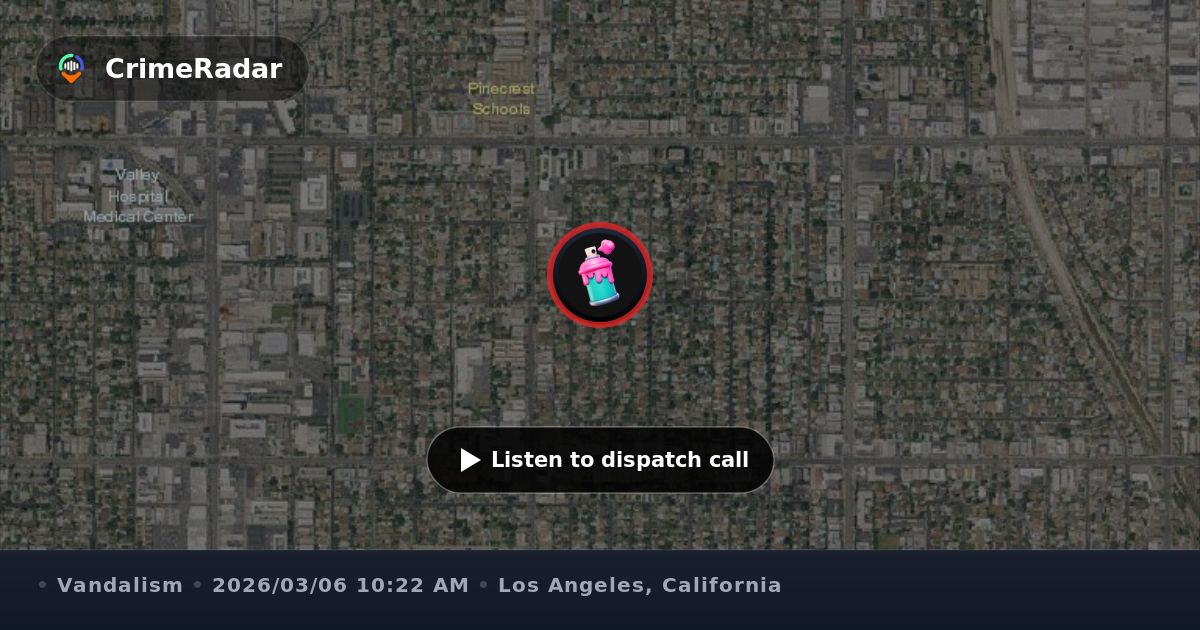 Vandalism suspect reported near Vanowen Street in West Valley, Los ...