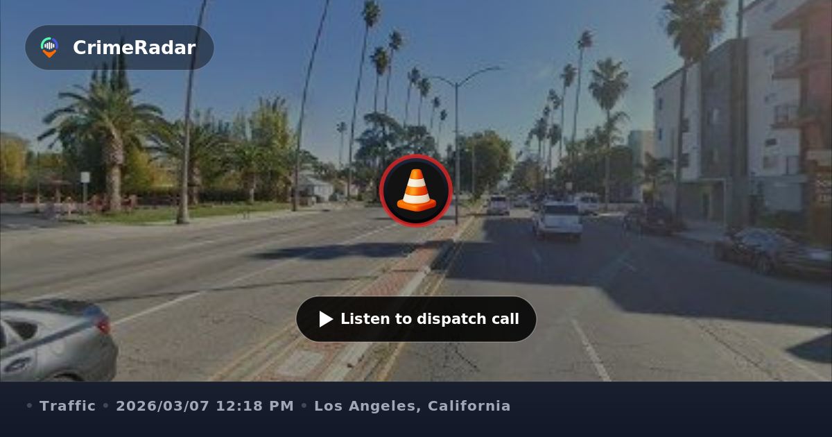Man with cart and sign blocking turn lane, Los Angeles CA | CrimeRadar