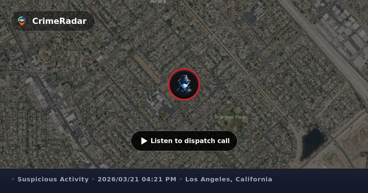 Man in dark clothing reported at park near children, Los Angeles CA ...