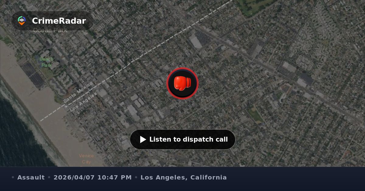 Battery suspect followed near Abbot Kinney Boulevard, Los Angeles CA ...