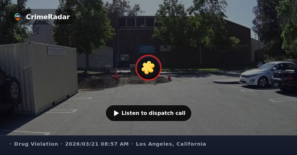 Narcotics suspect at North Weddington Recreation Center, Los Angeles CA ...