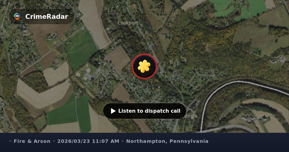 Fire alarm near 5th Street in Lehigh Township, Northampton County PA ...