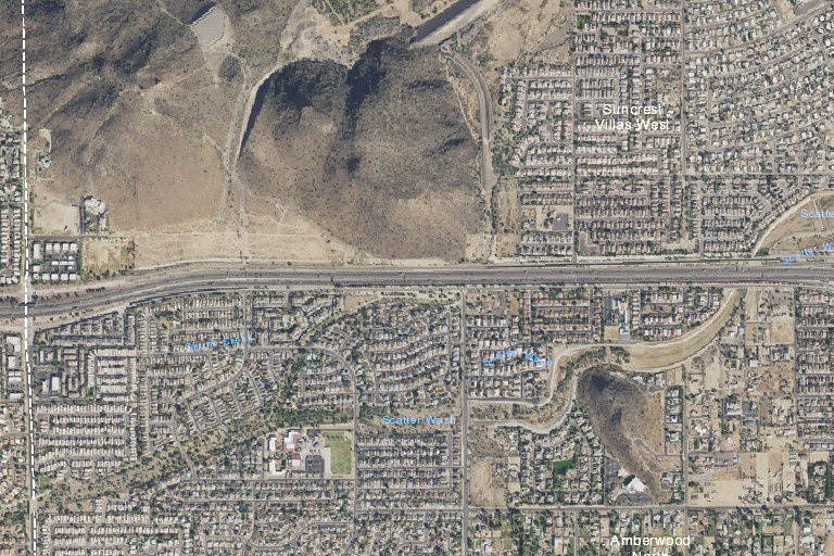 Blue dirt bike speeds through walkways near 45th avenue, Phoenix AZ | CrimeRadar