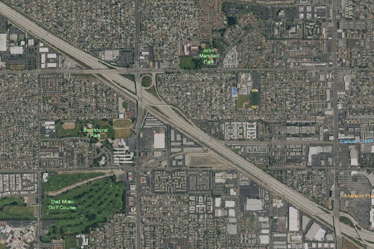 Fire response near West Crescent Avenue and North Brookhurst Street ...