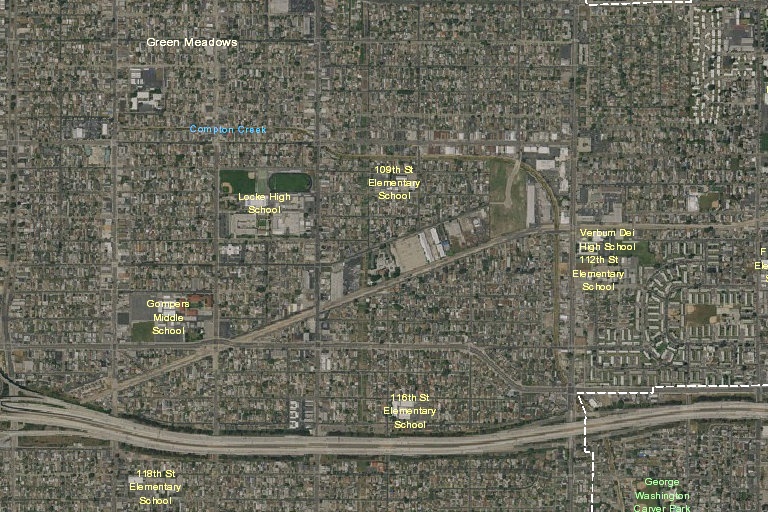 Structure fire at vacant house near East Lanzit Avenue, Los Angeles CA ...