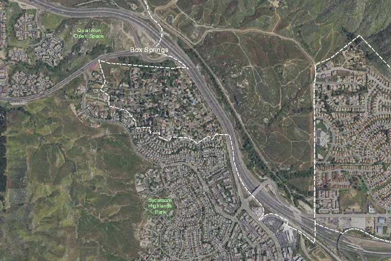 Possible vegetation fire with smoke on Sycamore Canyon Blvd, Riverside ...