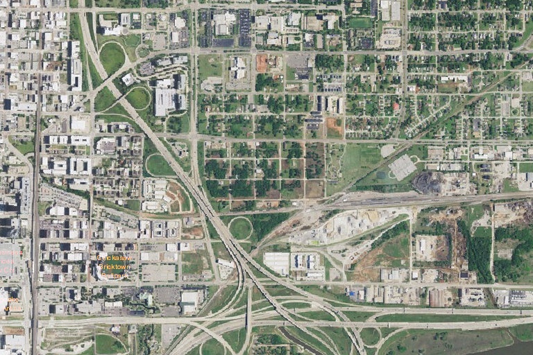 Small fire contained under bridge near Bass Pro Shops, Oklahoma City OK ...