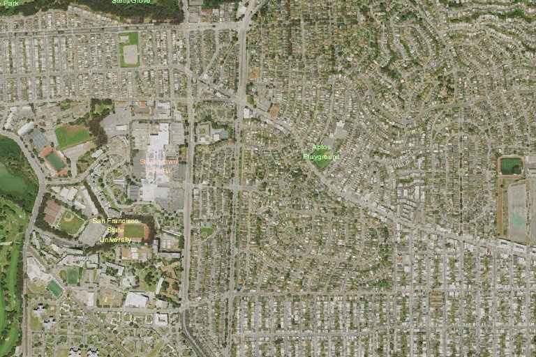 Vehicle hits traffic sign near Junipero Serra Blvd, San Francisco CA ...