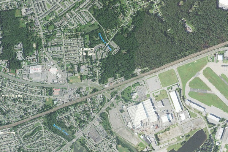 Vehicle stopped near Middle River Bridge with Virginia tags, Middle ...