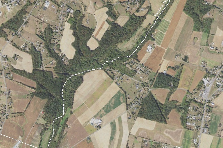 Downed utility pole near slope and feaster roads, Franklin County PA ...