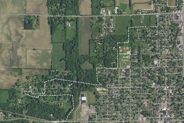 Traffic hazard due to missing stop sign at intersection, Alexandria IN ...