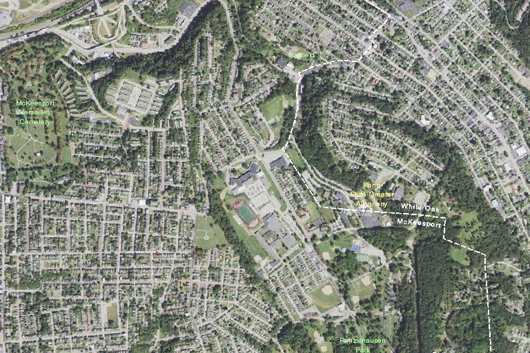Wesley Street closed between Ferrer Avenue and Mayfair, Mckeesport PA ...