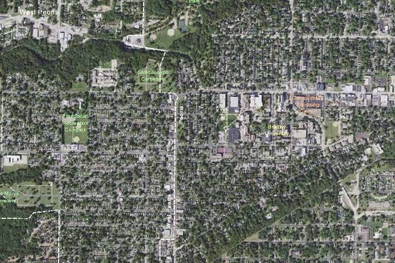 Emergency response for person down at Peoria intersection, Peoria IL ...