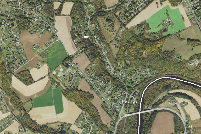 PVC pipe debris blocking road on Route 145 curve, Northampton County PA ...